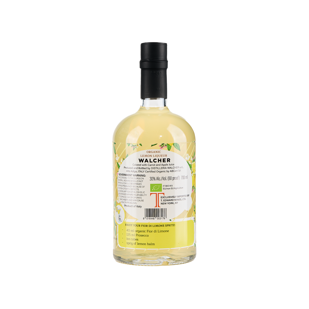 Walcher Organic Limoncello Liquore Artiginale | T. Edward Wines & Spirits